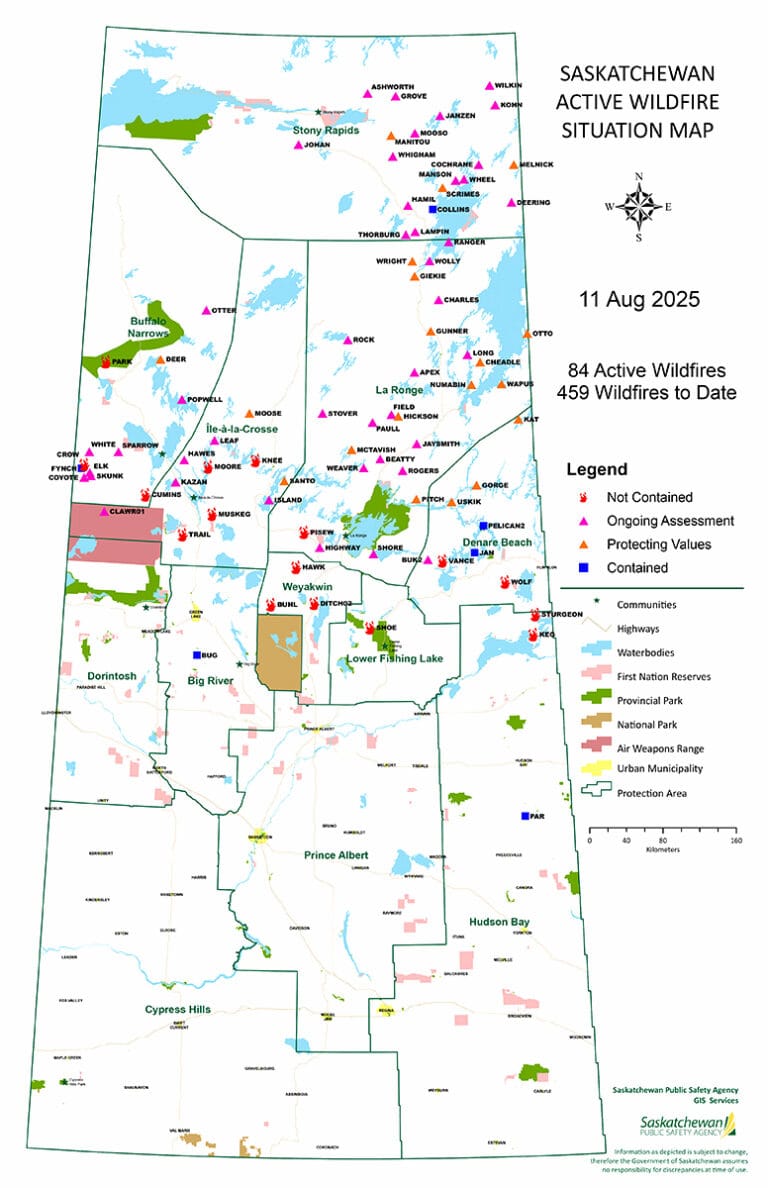 Saskatchewan Wildfires: what to know as of Aug. 11