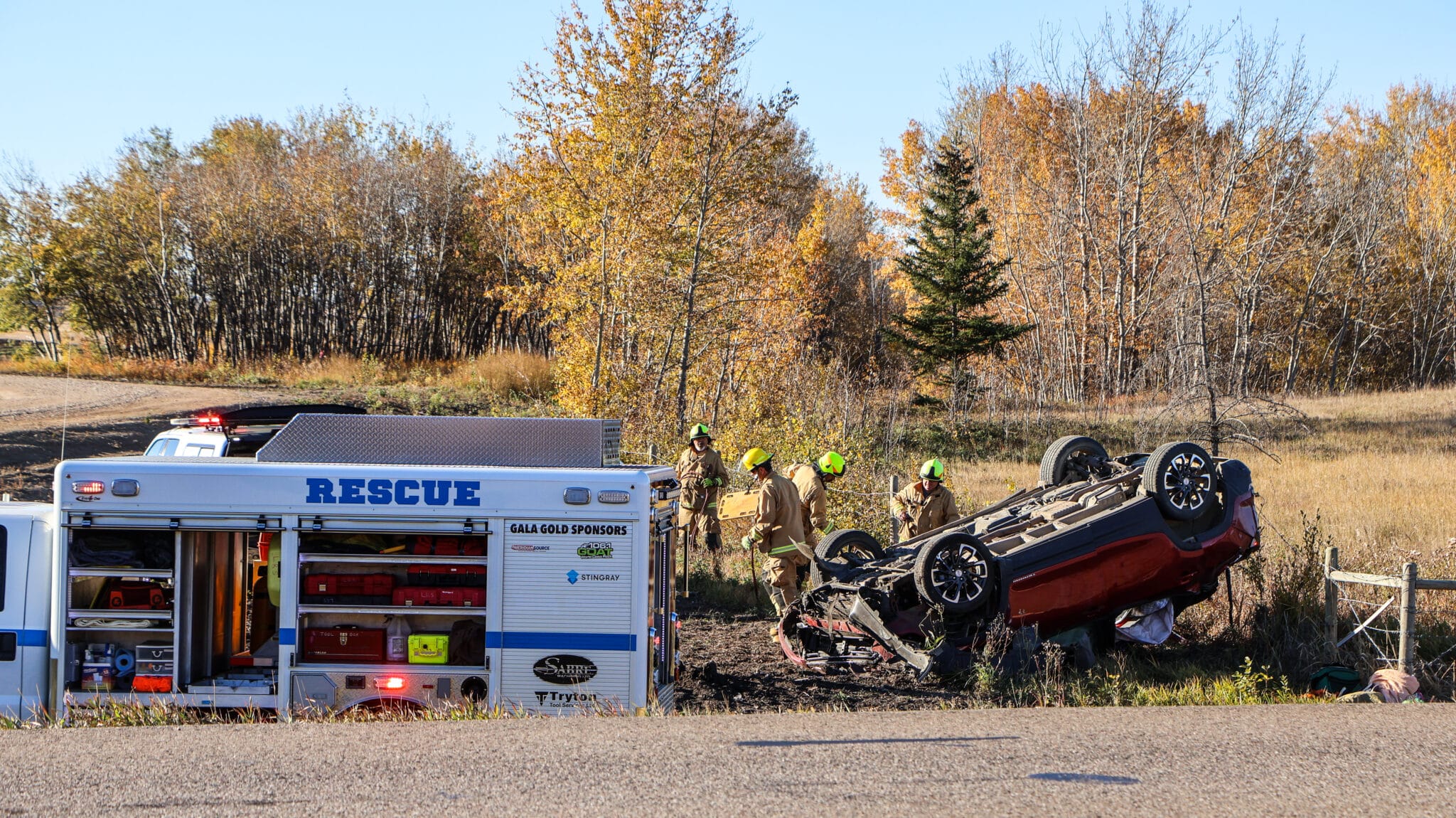 GALLERY: Rollover receives rapid response from Rescue Squad