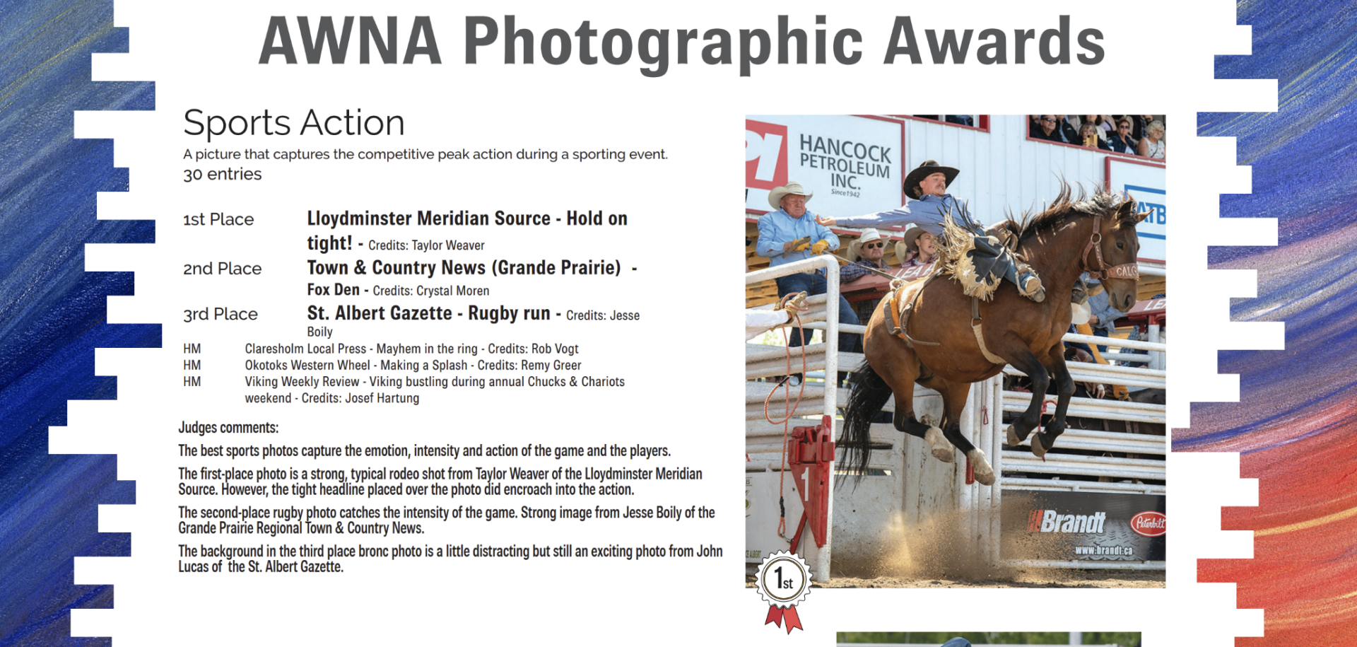 Meridian Source takes first place in AWNA photo awards | Meridian Source